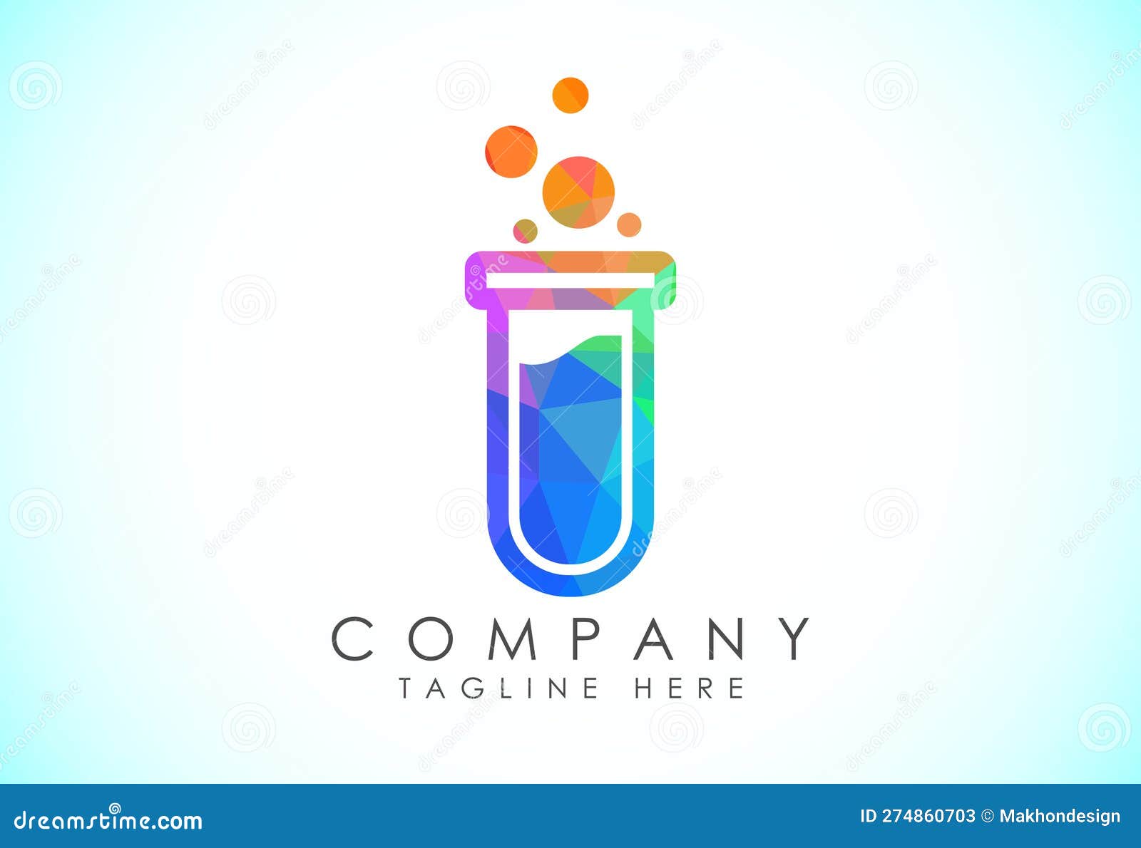 Polygonal Lab Logo Design Vector Template, Low Poly Lab Logo Science ...