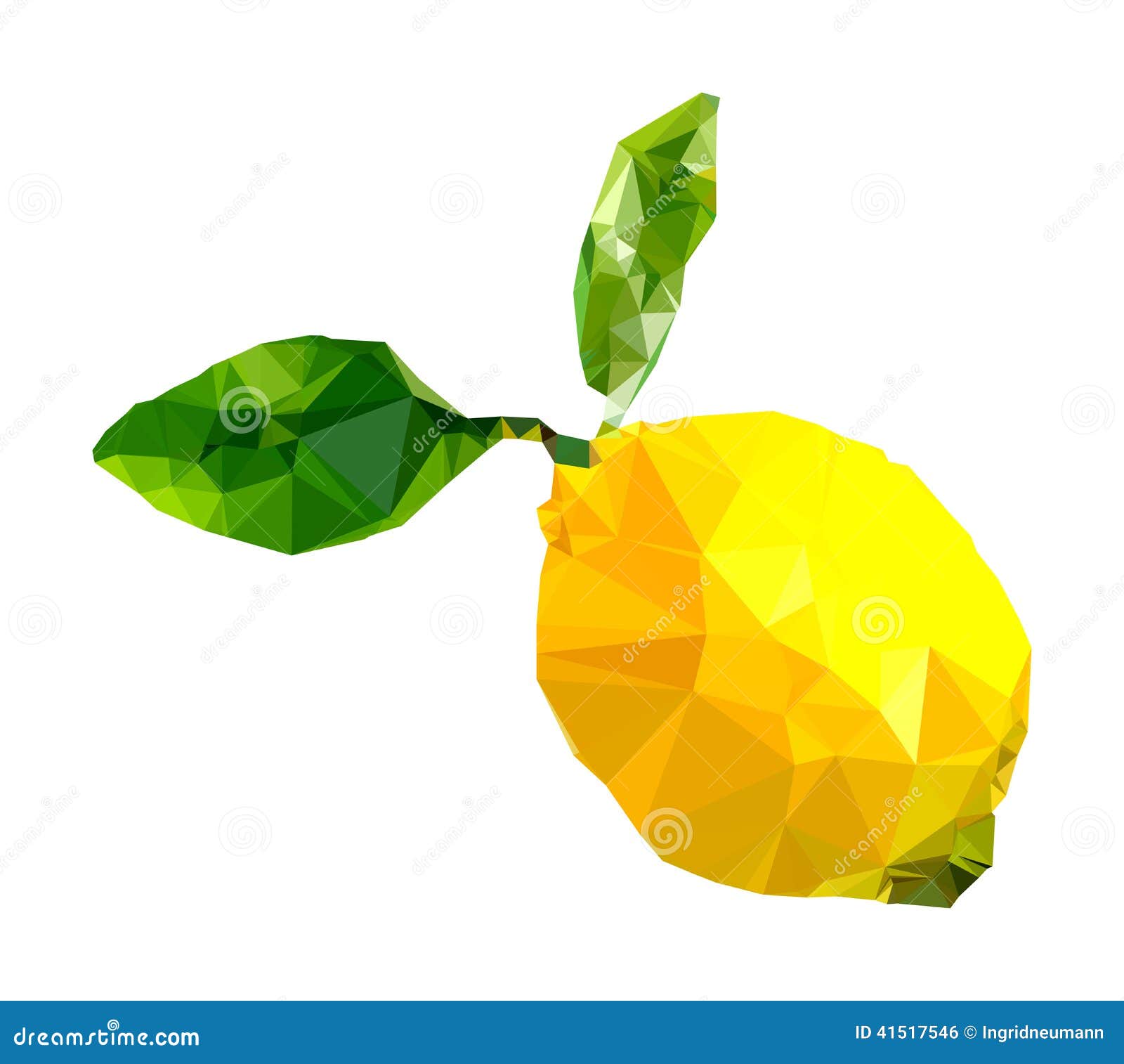 Polygonal Lemon Illustration Stock Vector - Illustration of ...