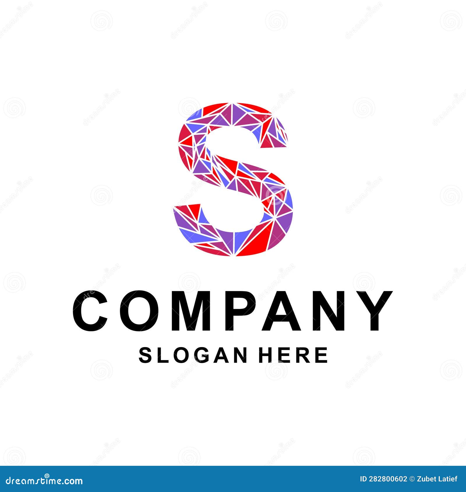 Polygonal Letter S Geometric Illustration Design, Logo Vector Design ...