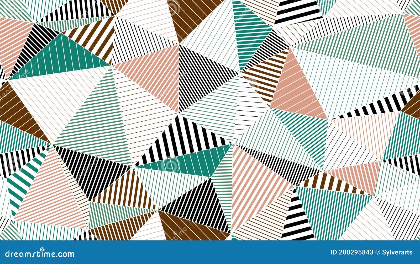 Polygonal Linear Color Seamless Pattern, Graphic Colorful Low Poly ...