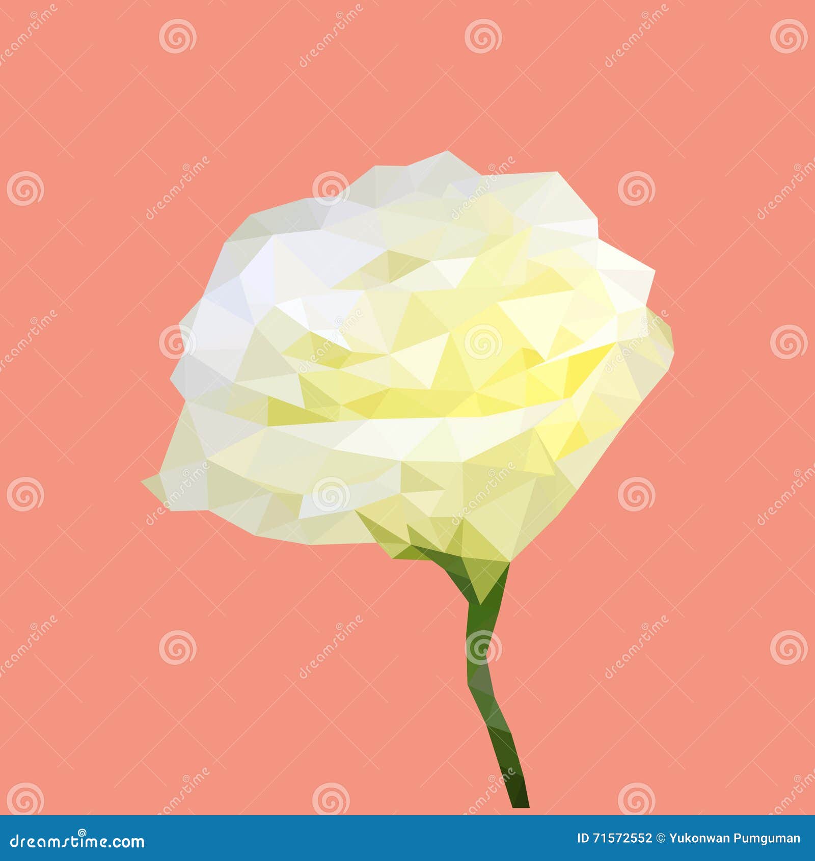 Polygonal Lisianthus, Polygon Triangle Flower, Vector Stock Vector ...