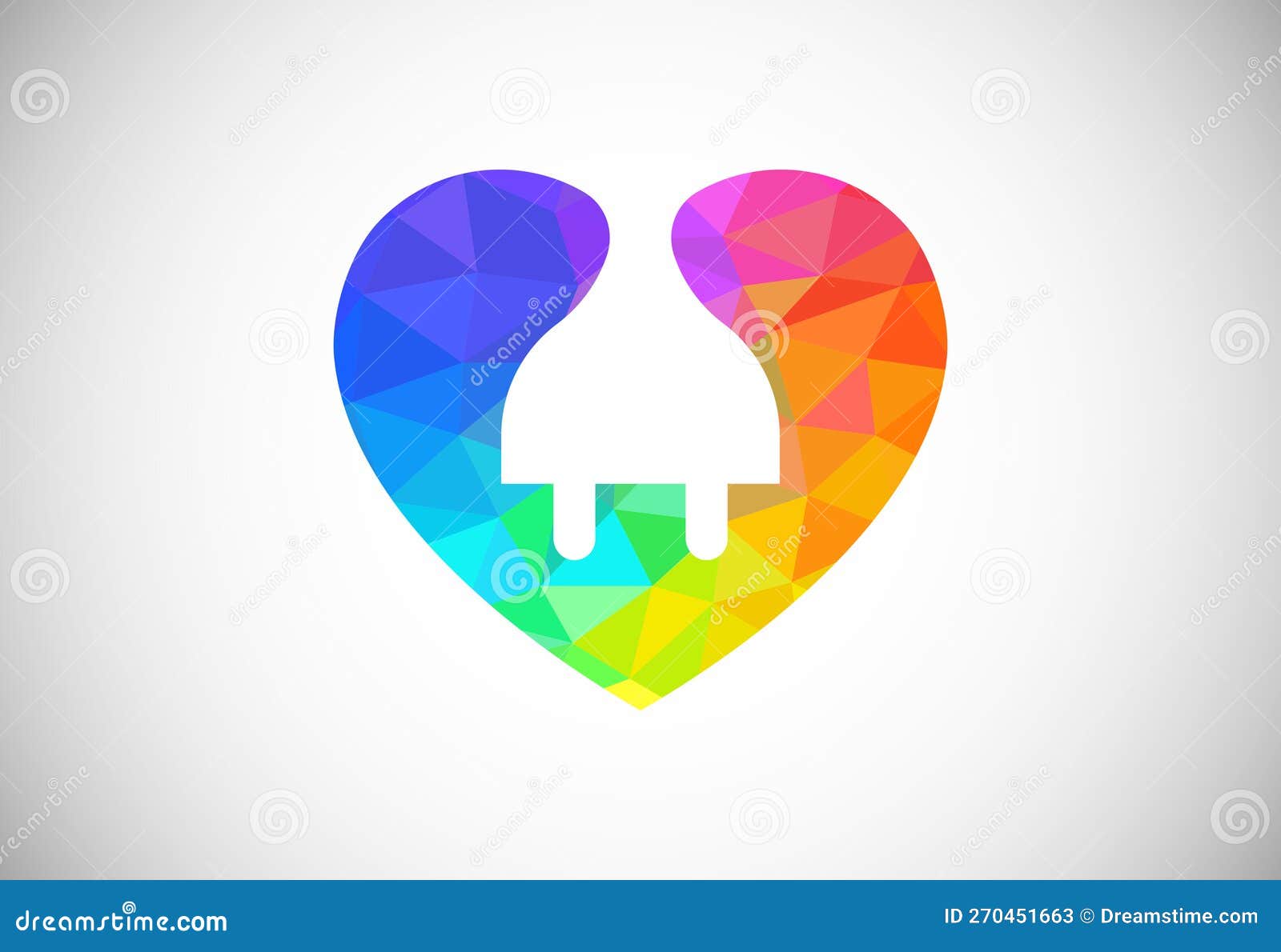 Polygonal Low Poly Electricity Logo Template Lighting Bolt Sign Symbol ...