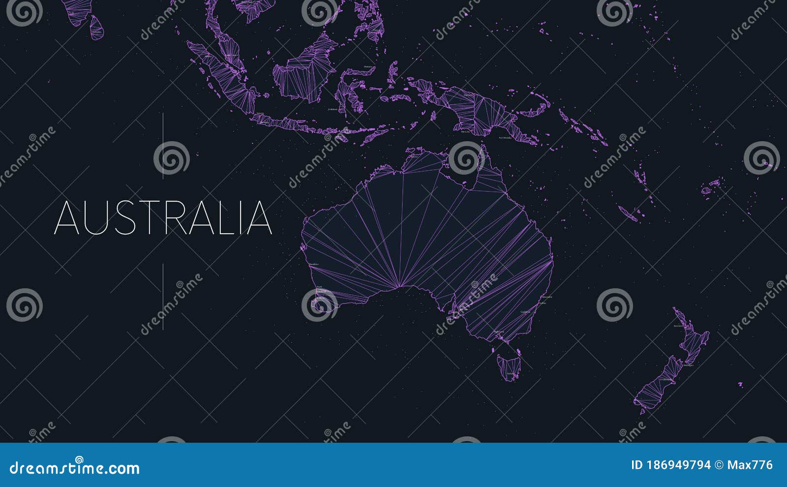 Singapore Map With Nodes Linked By Lines. Concept Of Global ...