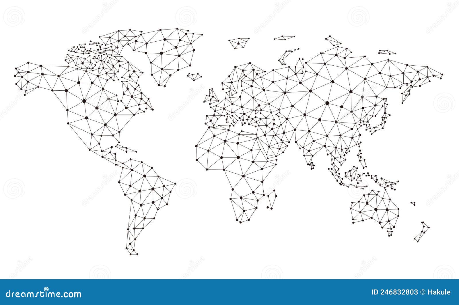 Polygonal Map. Digital Globe Earth, Polygons Maps, World Wide Internet ...
