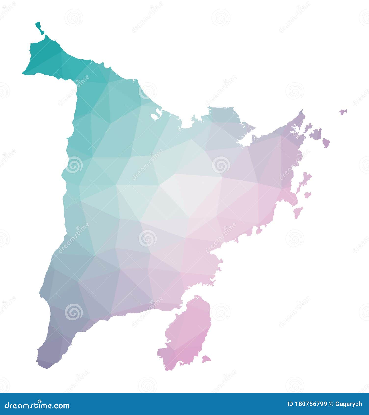 Polygonal map of Panay. stock vector. Illustration of outline - 180756799