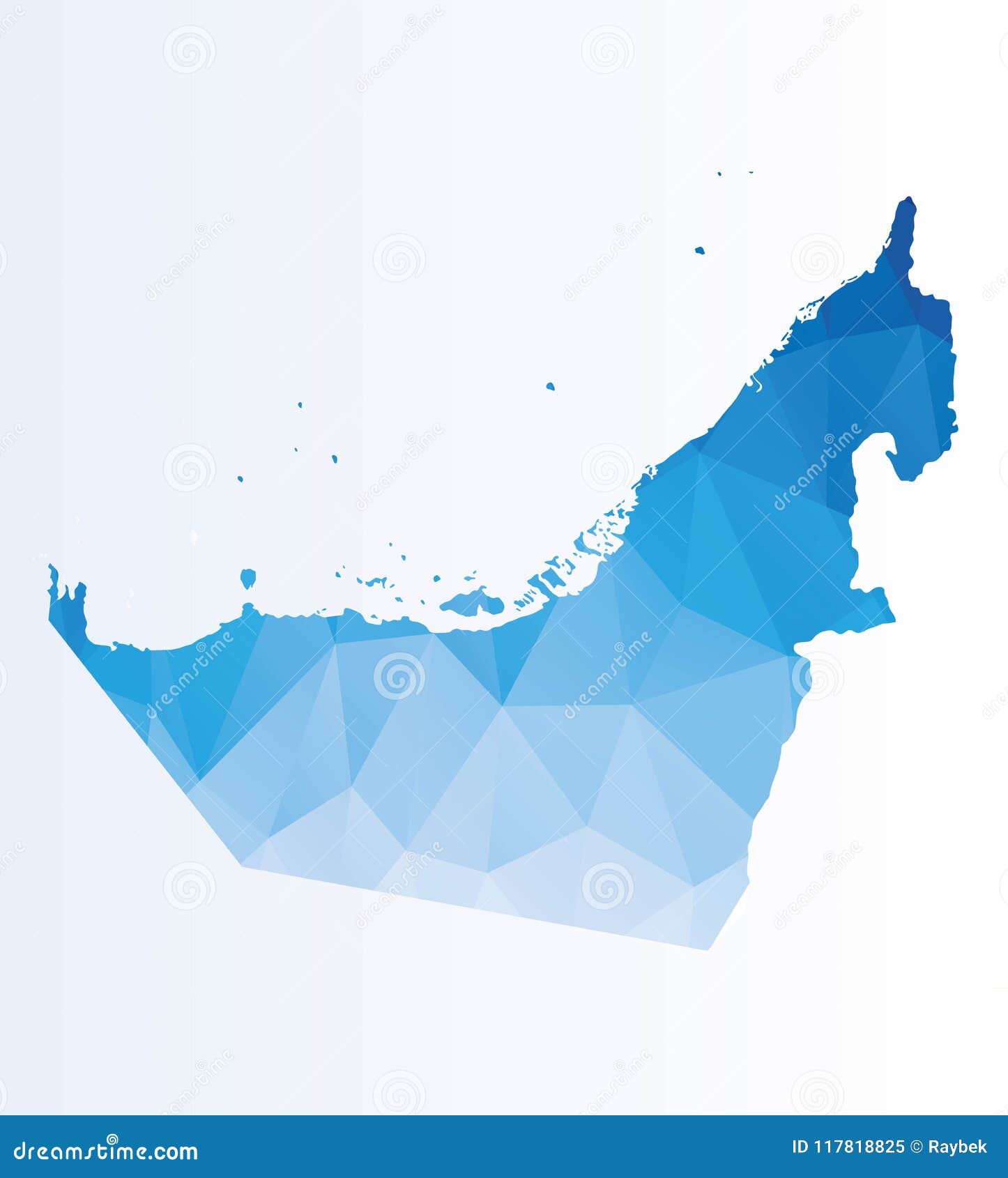 Polygonal map of UAE stock illustration. Illustration of design - 117818825