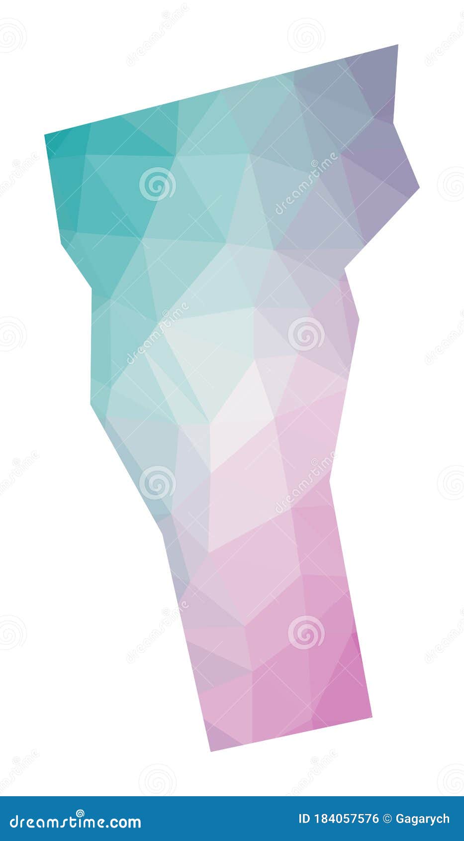 Polygonal map of Vermont. stock vector. Illustration of digital - 184057576