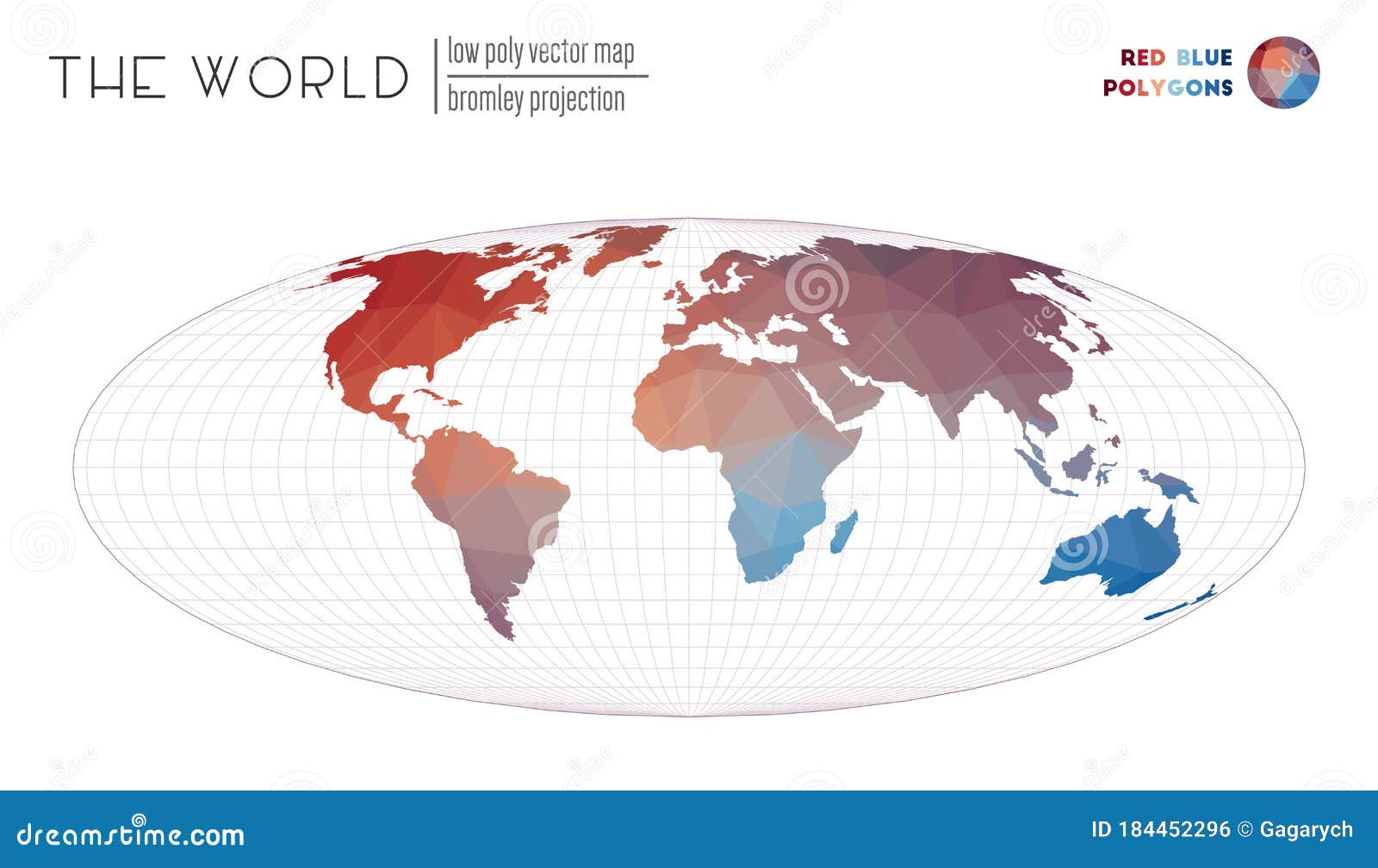 Polygonal Map of the World. Stock Vector - Illustration of modern ...