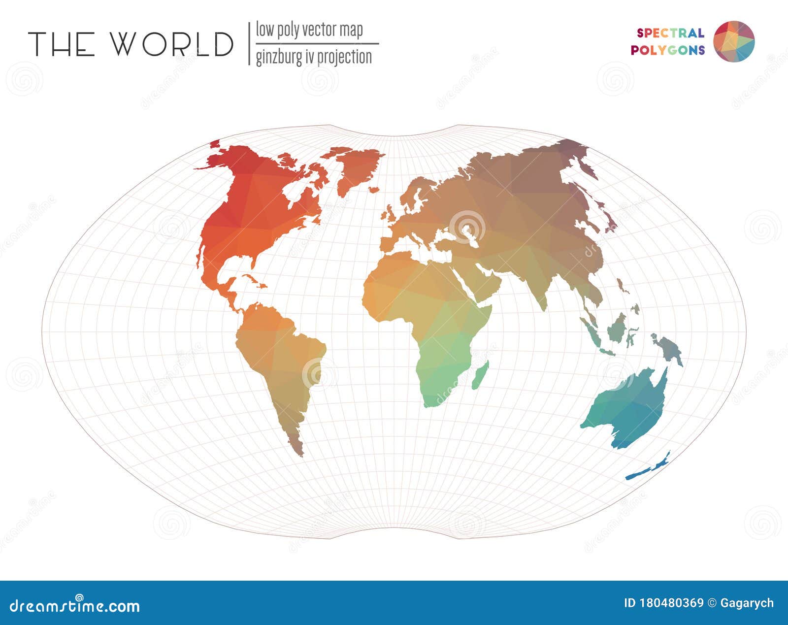 Polygonal Map of the World. Stock Vector - Illustration of geometric ...