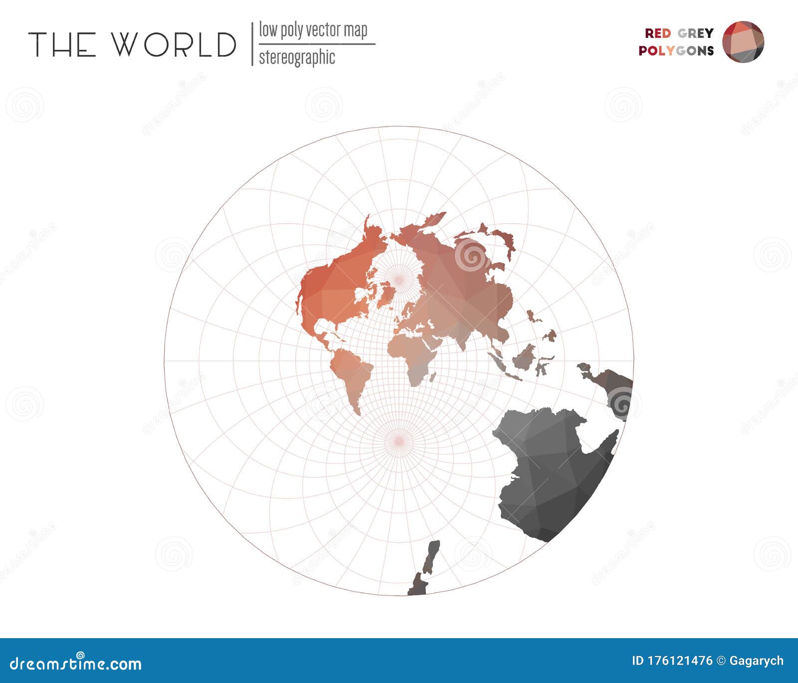 Polygonal Map of the World. Stock Vector - Illustration of diagram ...
