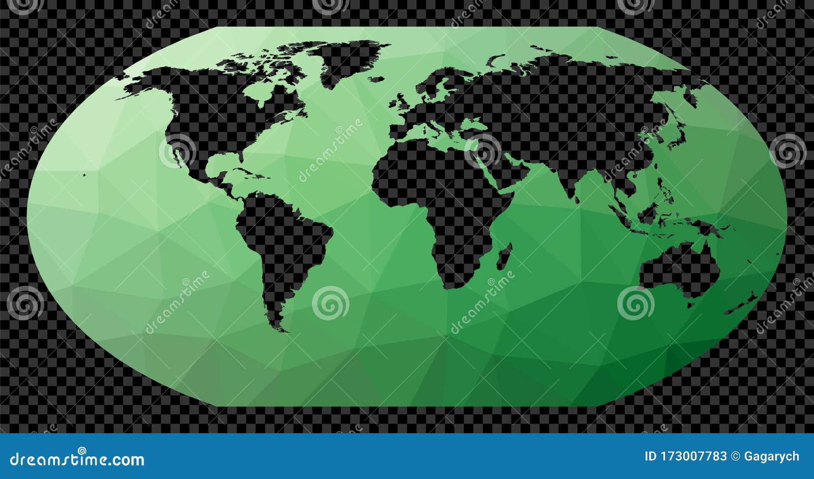 Polygonal Map of the World on Transparent. Stock Vector - Illustration ...