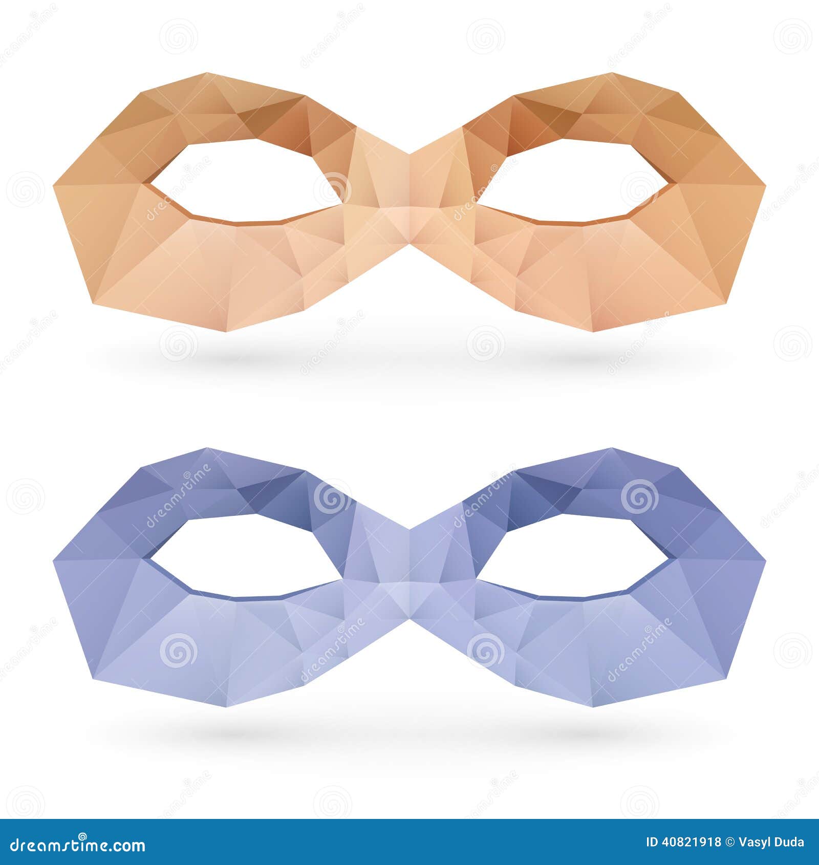 Polygonal masks stock vector. Illustration of crystal - 40821918