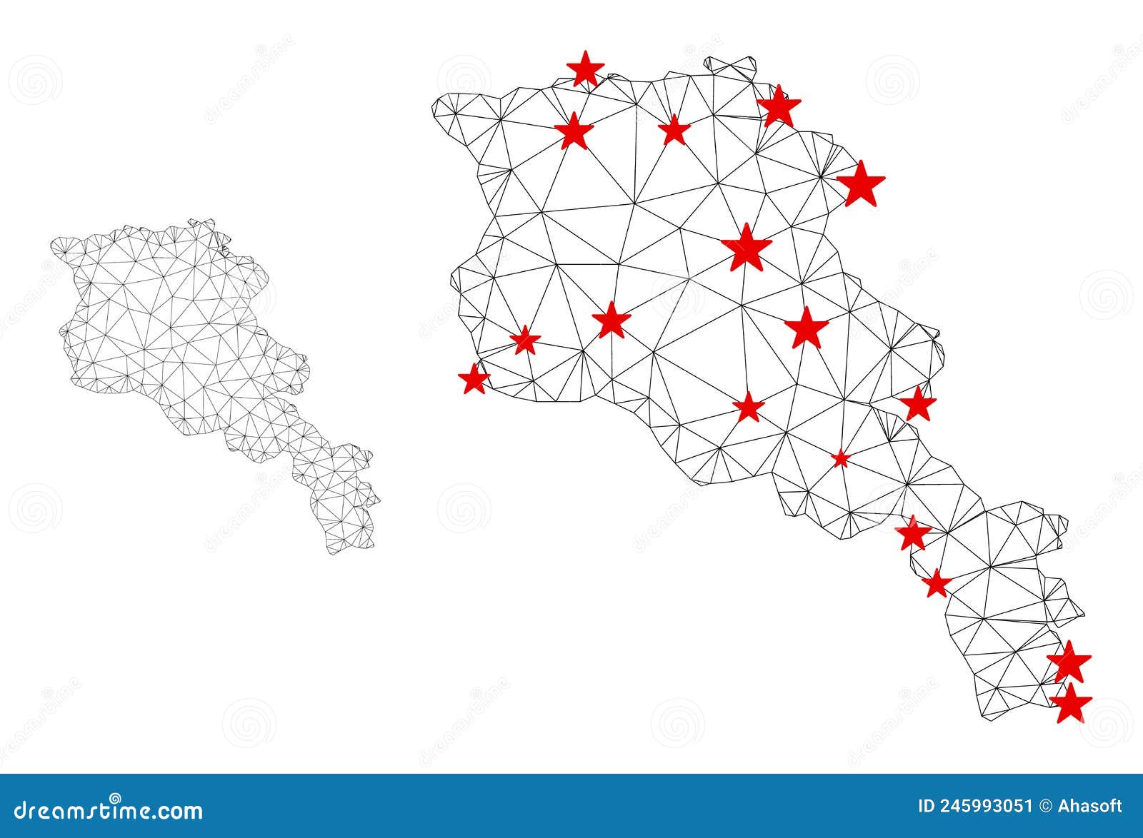 Vector Map Of Armenia. High Detailed Country Map With Division, Cities ...