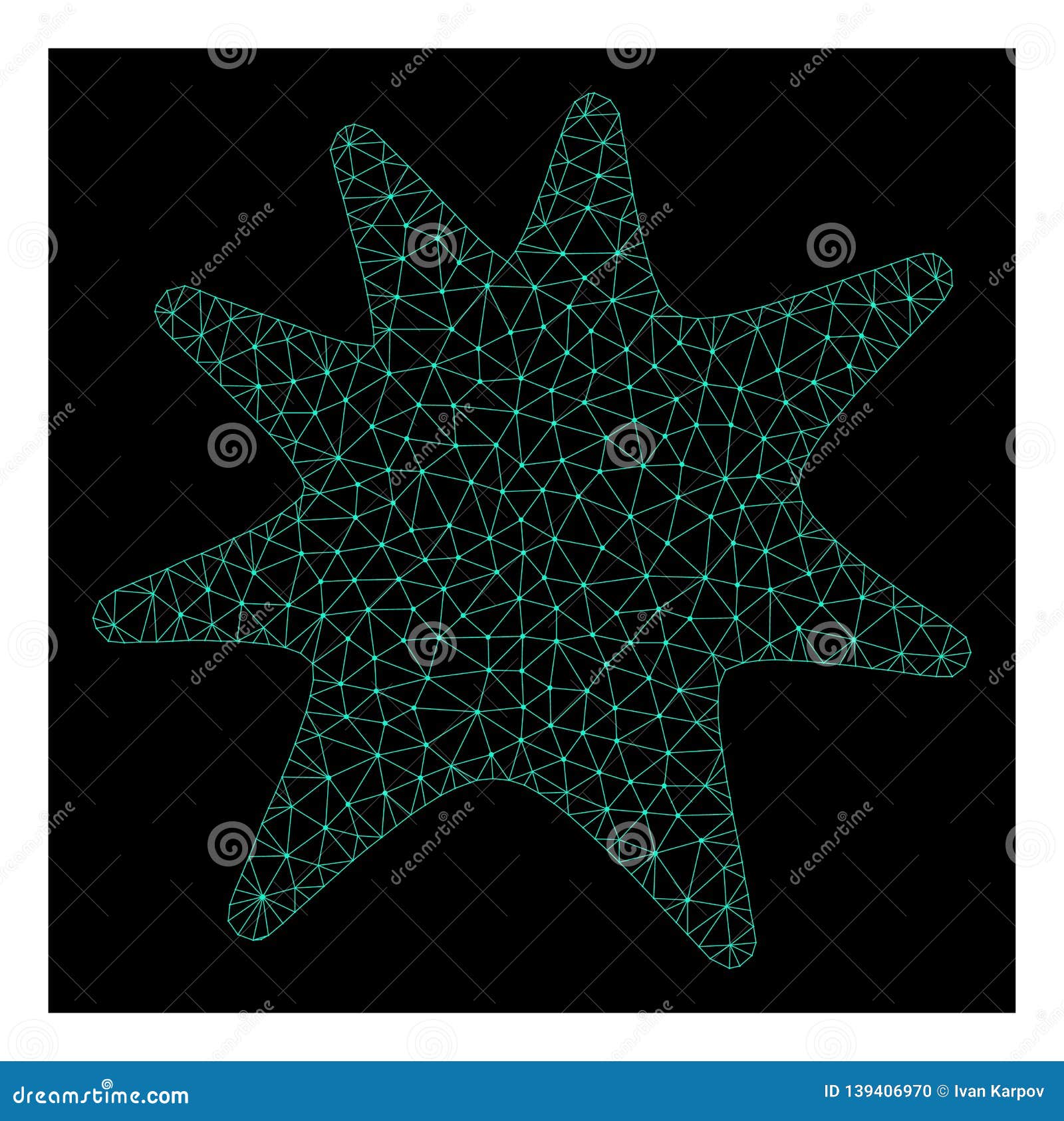 Mesh Exploding Boom in Polygonal Carcass Vector Style Stock Vector ...