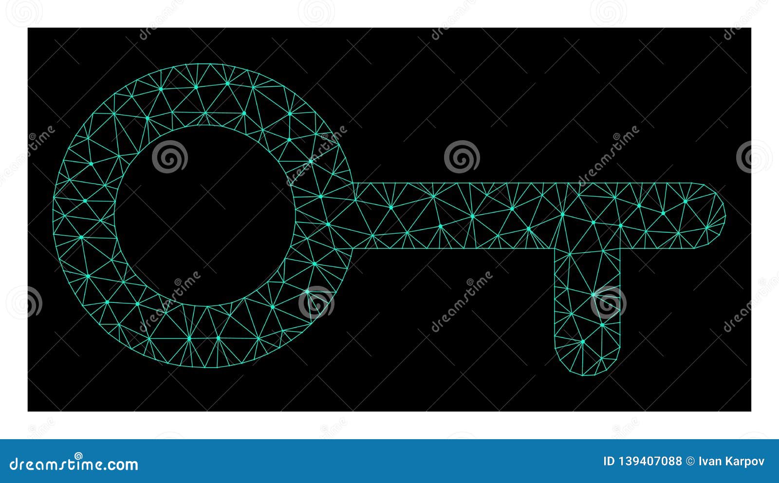 Mesh Key in Polygonal 2D Vector Style Stock Vector - Illustration of ...