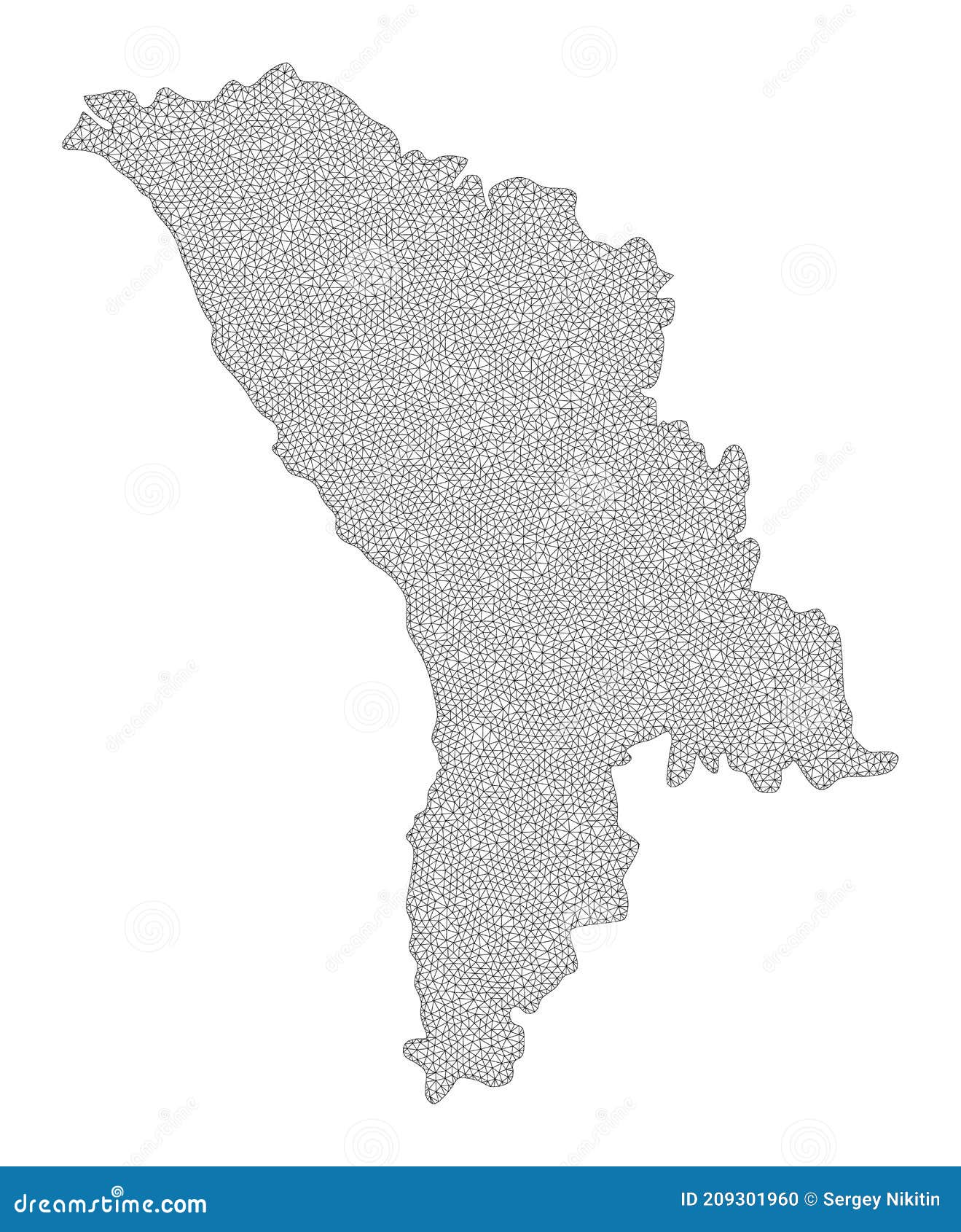 Moldova Map - High Detailed Black Map With Counties/regions/states Of ...