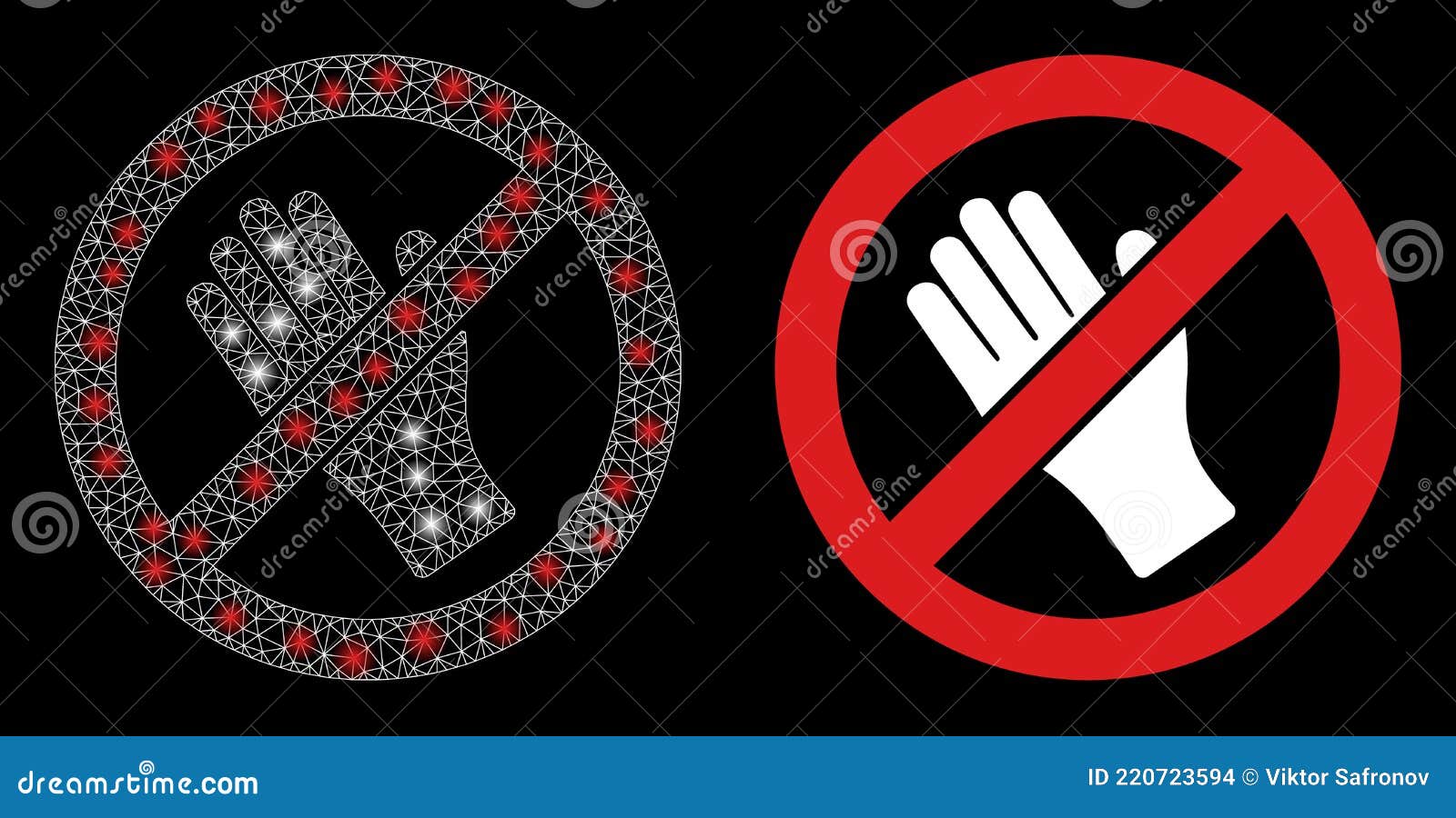 Polygonal Network Mesh Do Not Touch with Lightspots Stock Vector ...