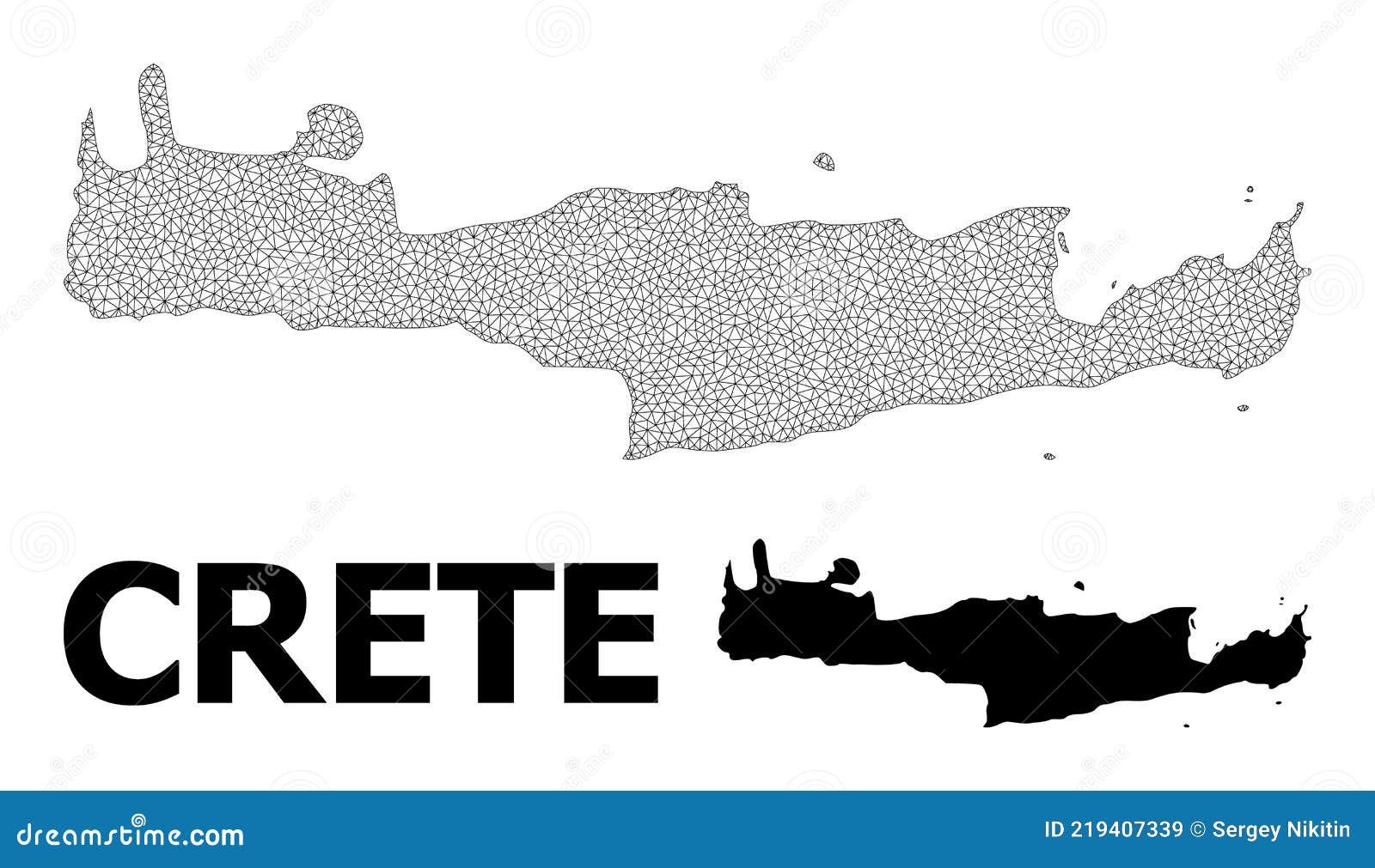 Crete Network Map. Cartoon Vector | CartoonDealer.com #234976885