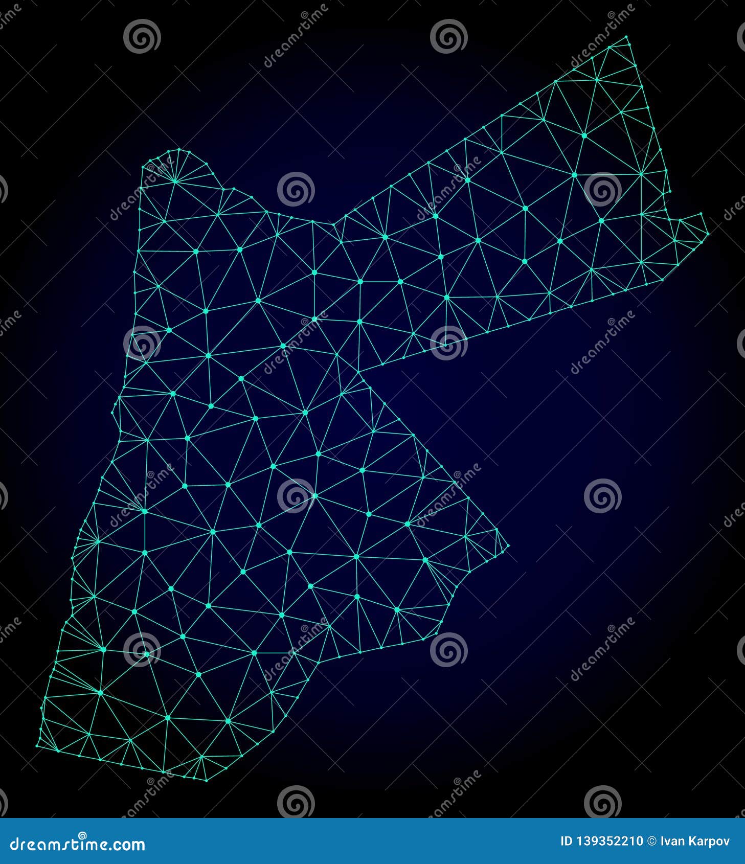 Polygonal Network Mesh Vector Map of Jordan Stock Vector - Illustration ... Polygonal Network Mesh Vector Map of Jordan Stock Vector - Illustration ...
