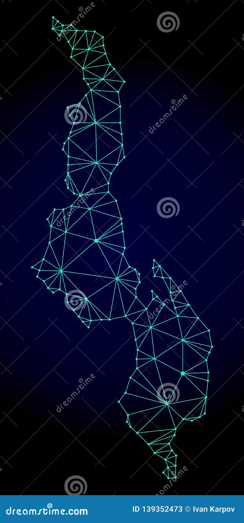 Polygonal Network Mesh Vector Map of Malawi Stock Vector - Illustration ... Polygonal Network Mesh Vector Map of Malawi Stock Vector - Illustration ...