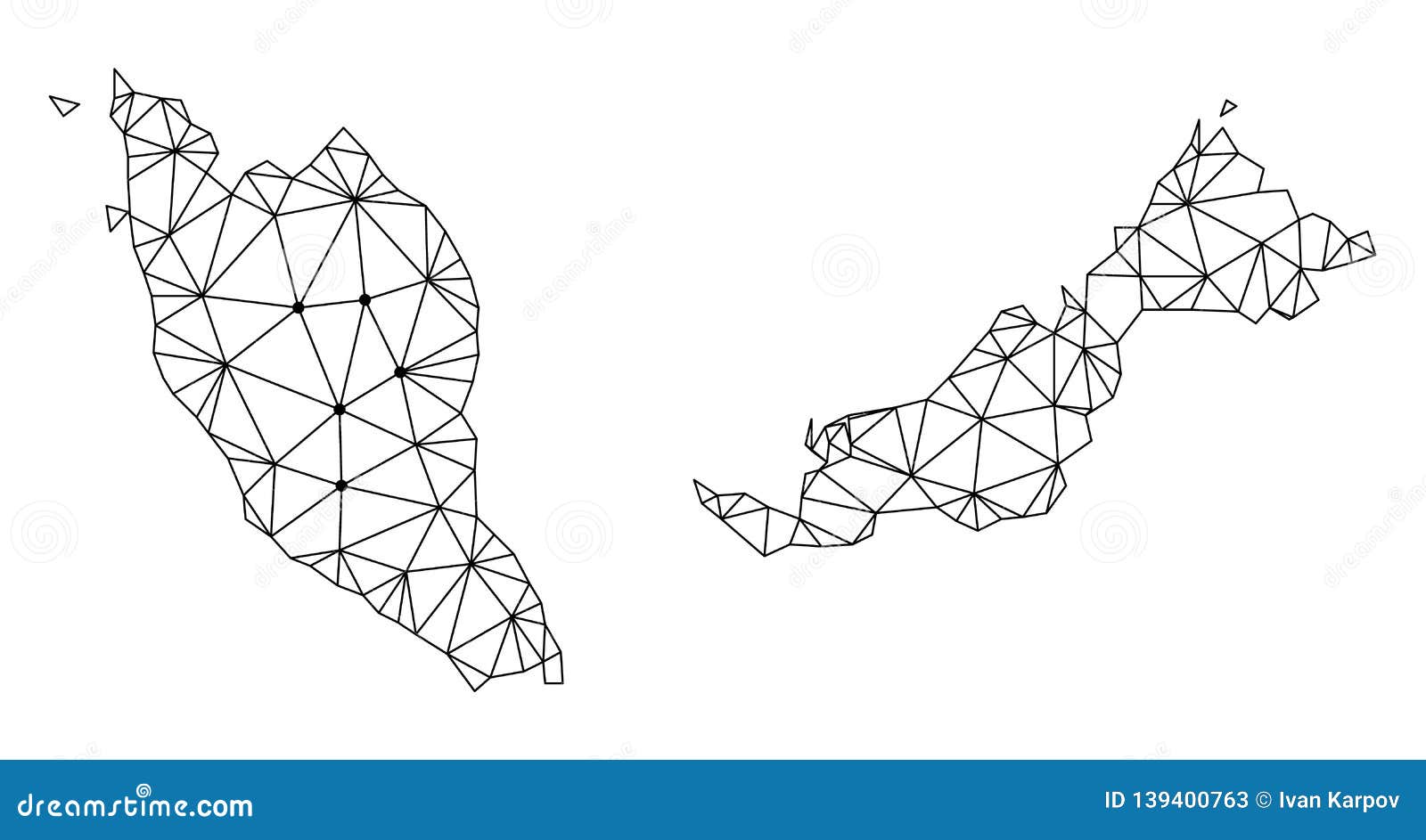 Polygonal Network Mesh Vector Map of Malaysia Stock Vector ... Polygonal Network Mesh Vector Map of Malaysia Stock Vector ...