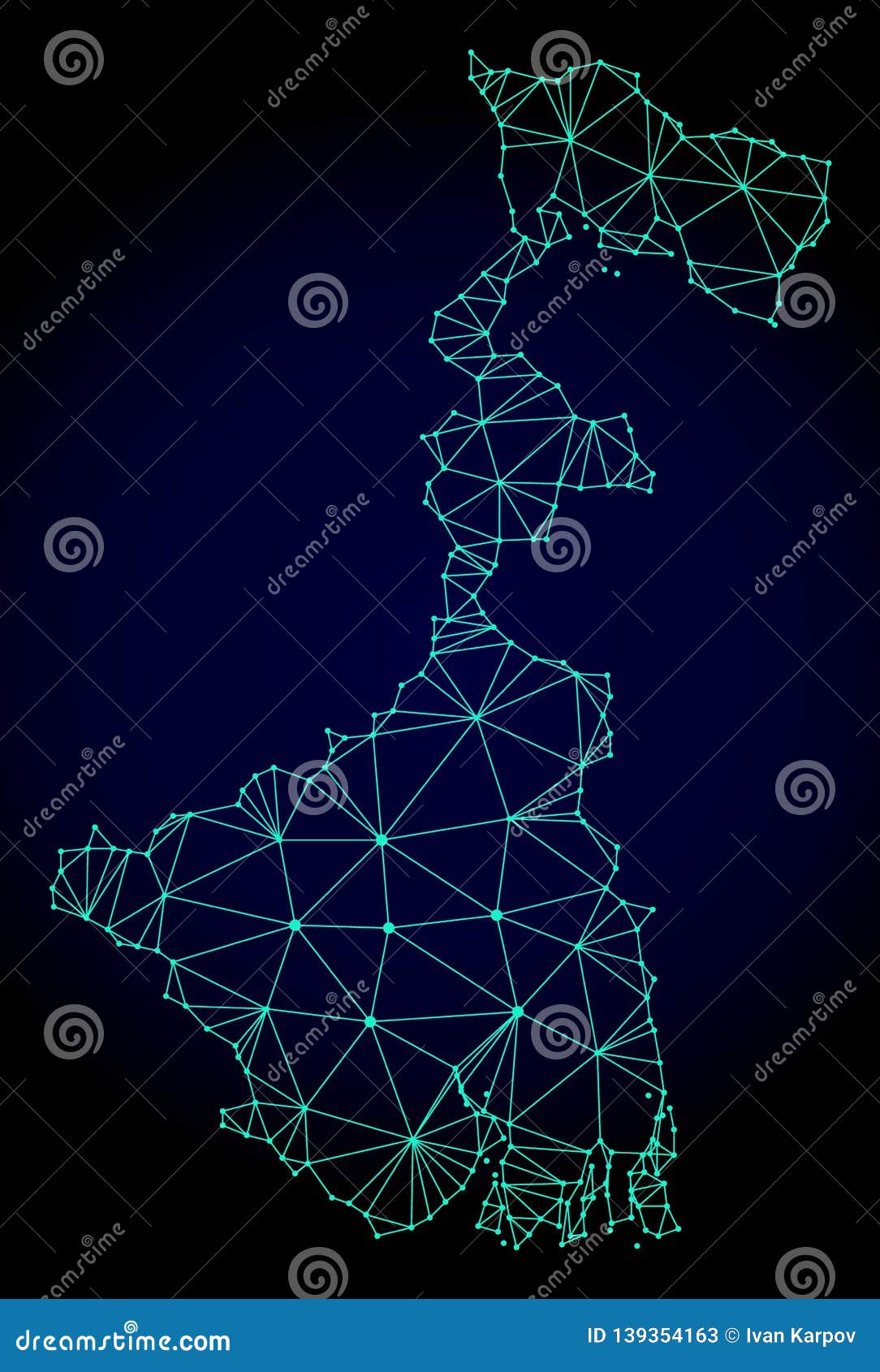 Polygonal Network Mesh Vector Map of West Bengal State Stock Vector ... Polygonal Network Mesh Vector Map of West Bengal State Stock Vector ...