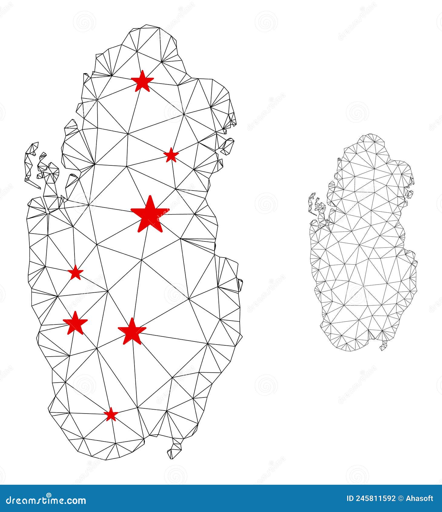 Qatar Star Flag. Qatari Star Shape Flag. State Of Qatar Country ...