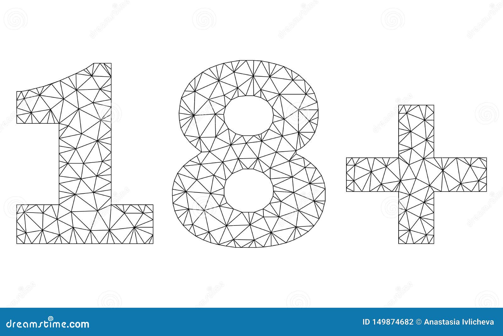 Polygonal Network 18 Text Tag Stock Vector - Illustration of entry ...