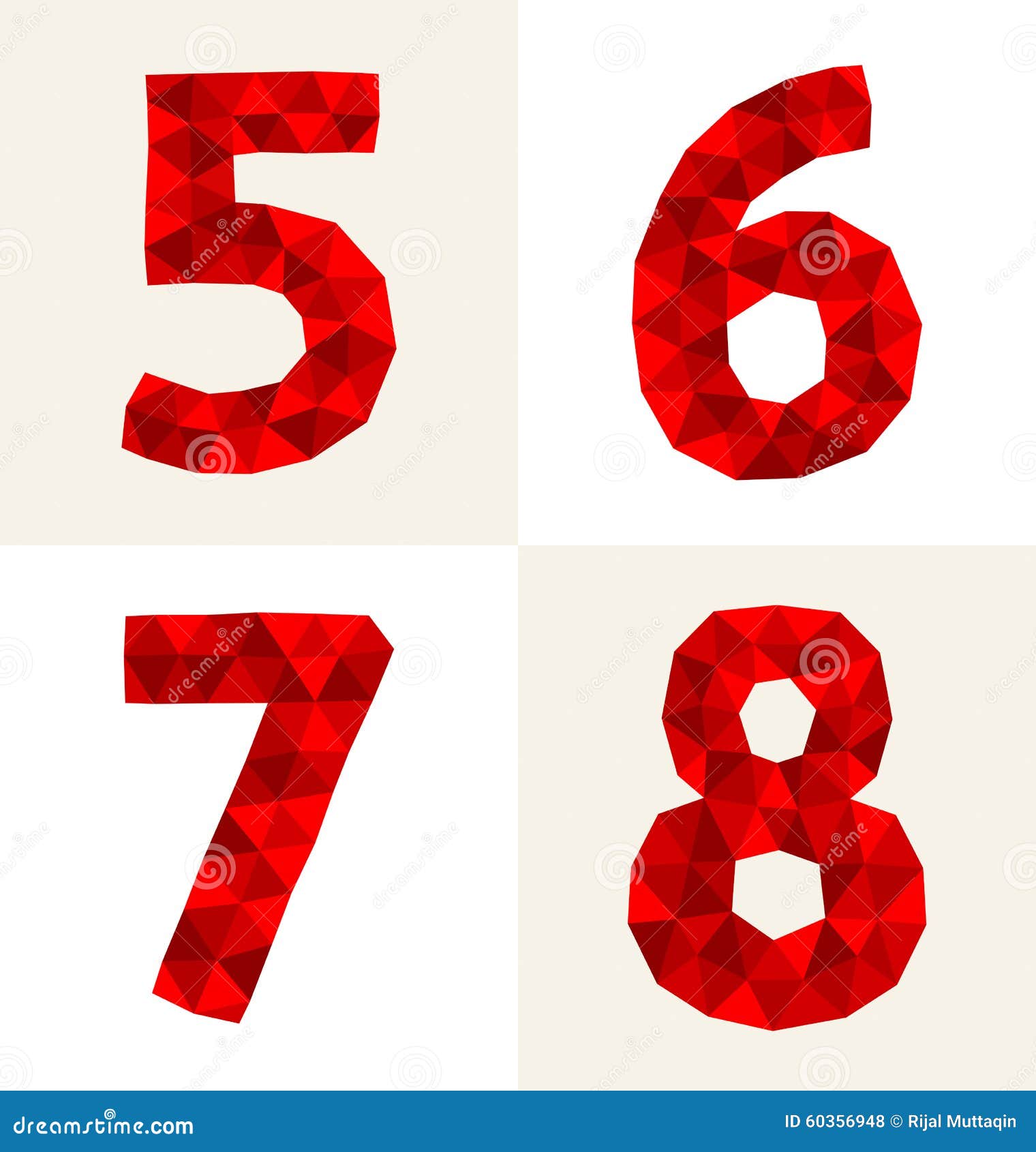 Polygonal number stock vector. Illustration of bright - 60356948
