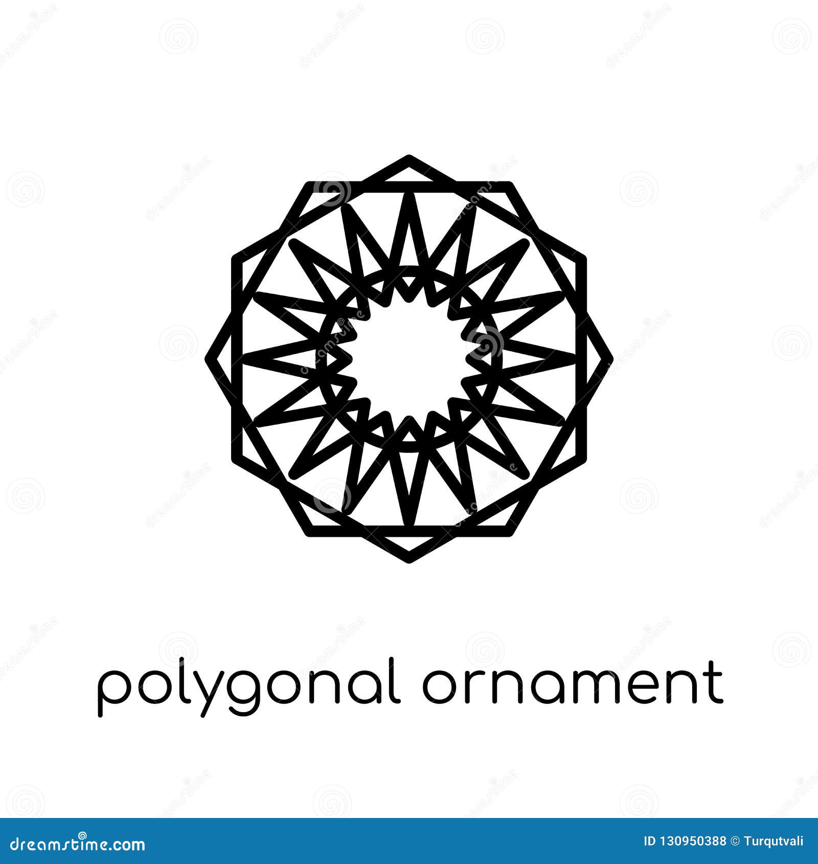 Polygonal Ornament Icon from Geometry Collection. Stock Vector ...
