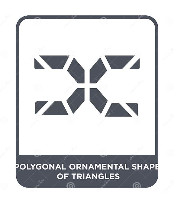 Polygonal Ornamental Shape of Triangles Icon in Trendy Design Style ... Polygonal Ornamental Shape of Triangles Icon in Trendy Design Style ...