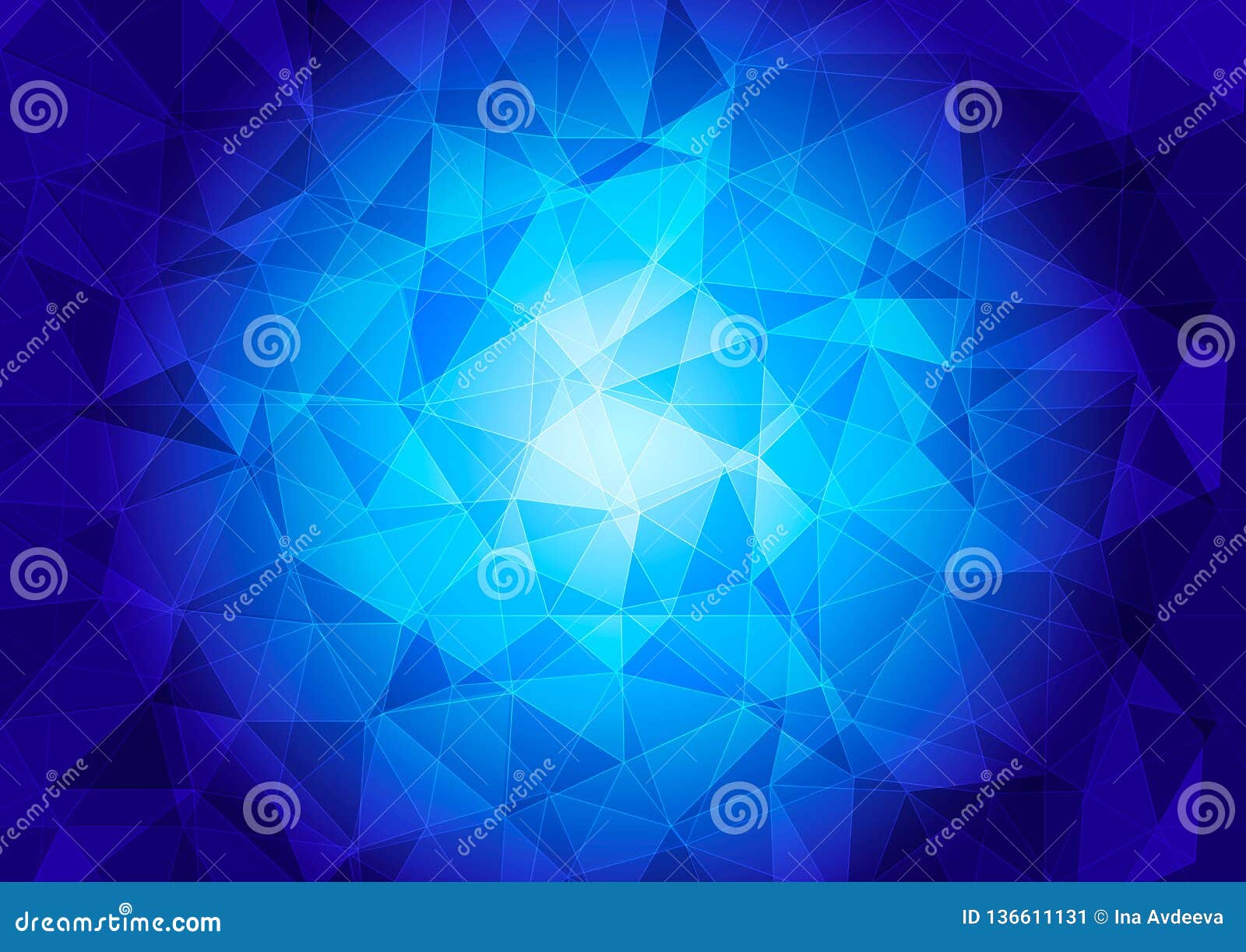 Polygonal Pattern on a Blue Background Stock Vector - Illustration of ...