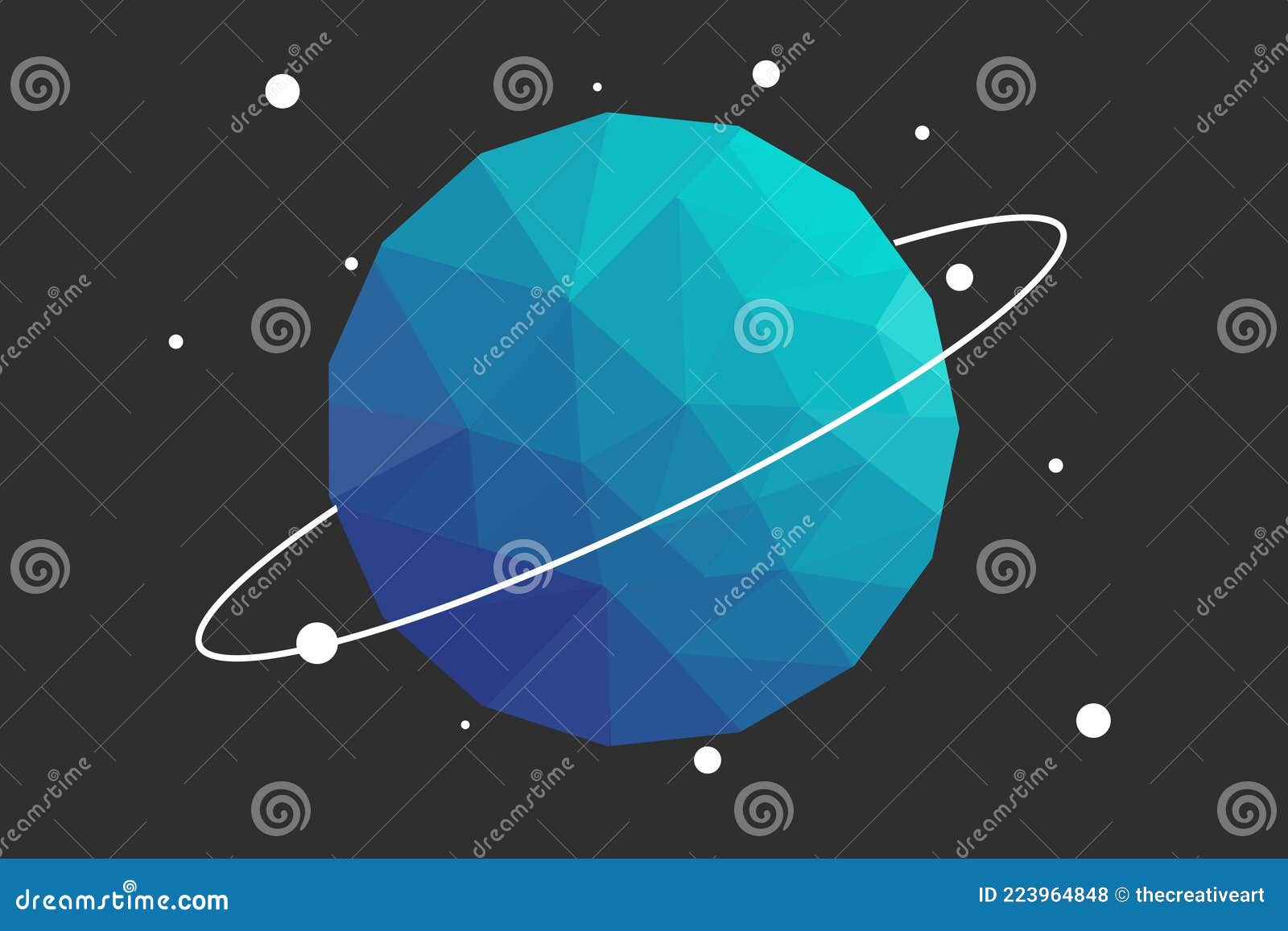 Polygonal planet wallpaper stock illustration. Illustration of circle ...