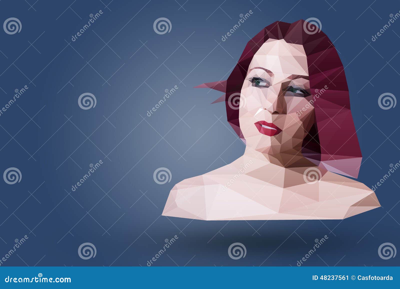 Polygonal portrait stock illustration. Illustration of illustrations ...