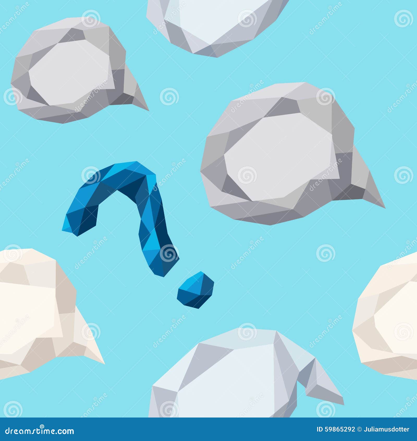 Polygonal Question and Bubbles Background Stock Vector - Illustration ...