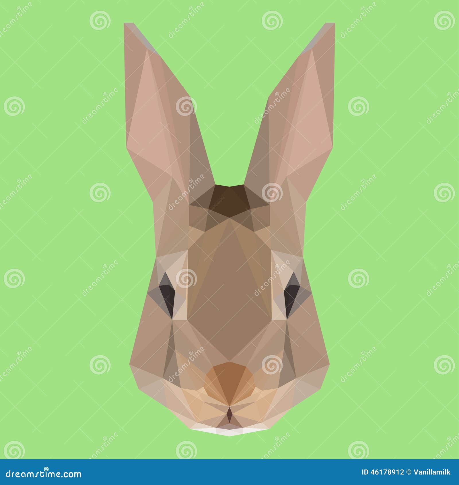 Polygonal Rabbit Background Stock Vector - Illustration of nature ...