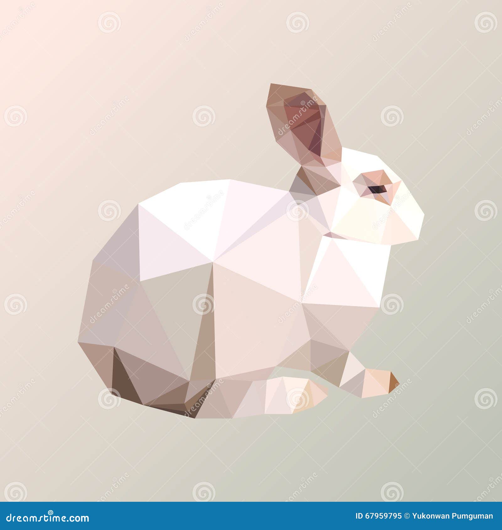 Rabbit Low Poly Logo Design Vector Illustration | CartoonDealer.com ...