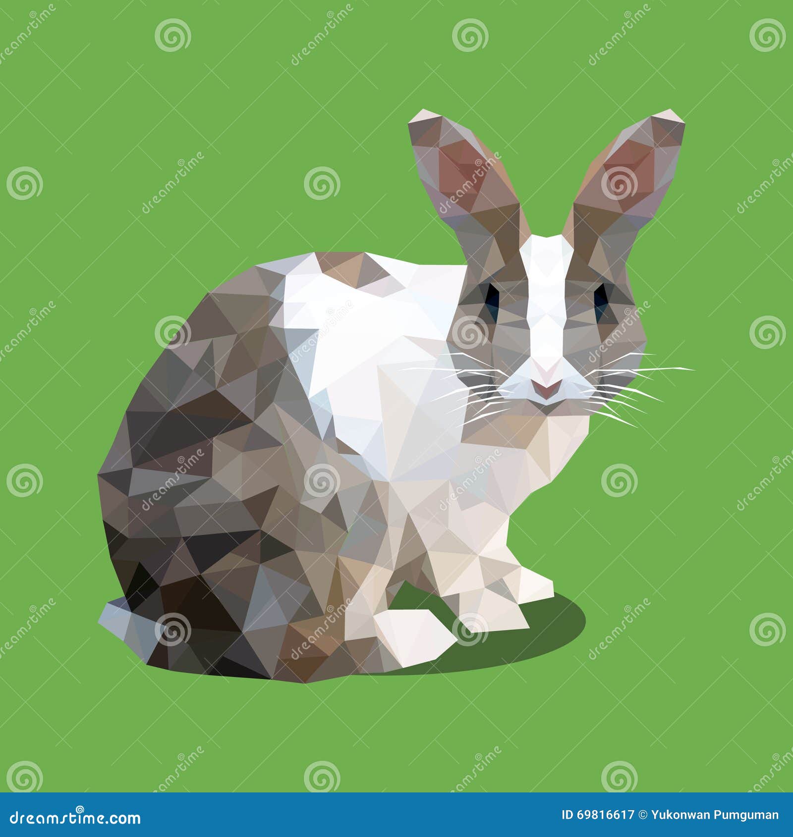 Polygonal Rabbit, Polygon Farm Animal, Vector Stock Vector ...