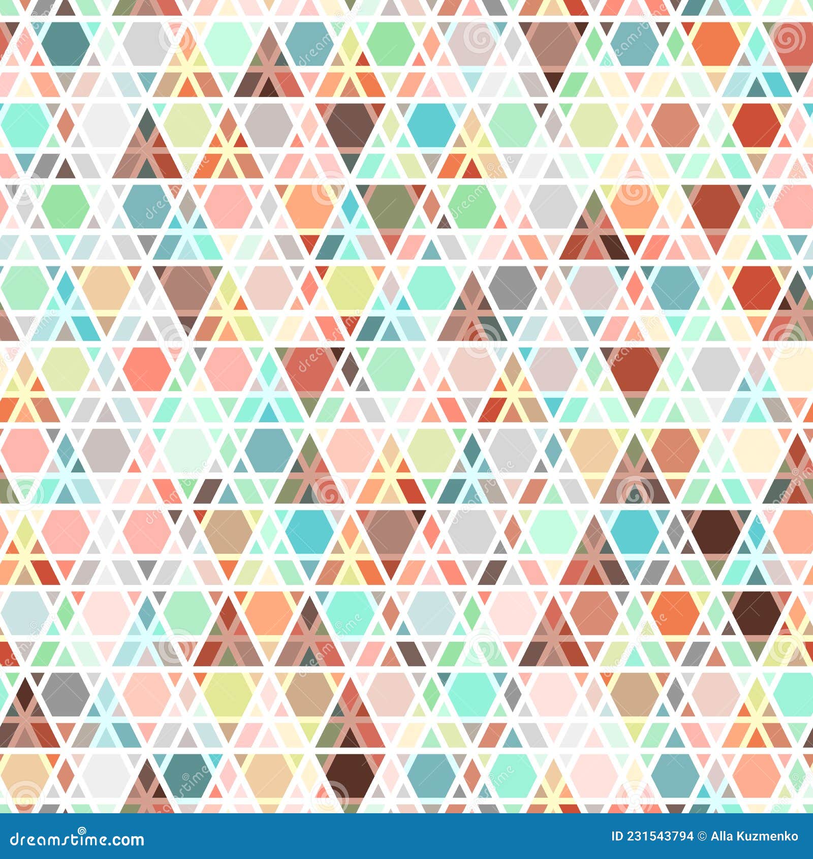 Polygonal Rainbow Mosaic Background. Abstract Low Poly Vector Illustration. Triangular Seamless ...
