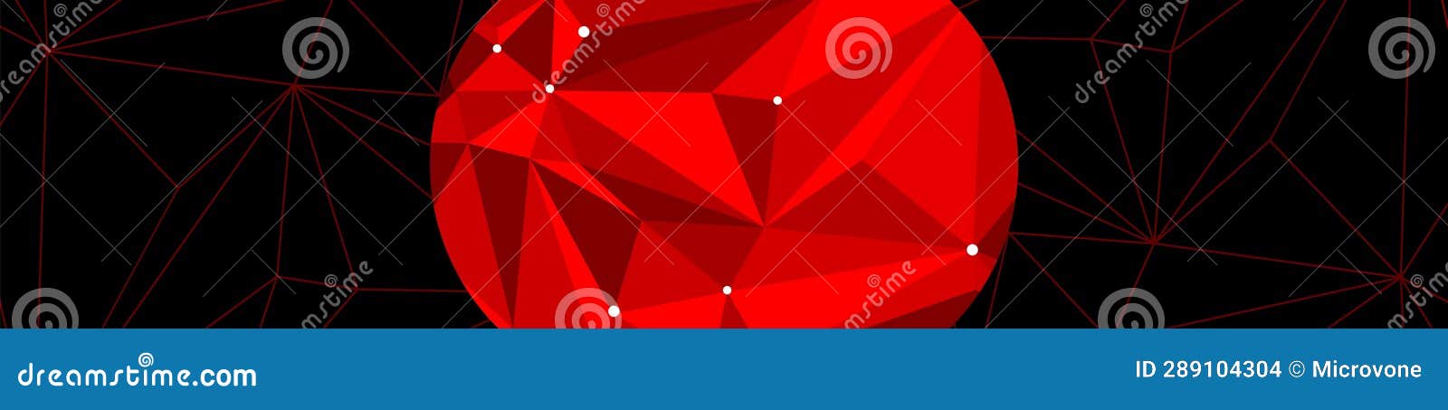 Polygonal Red Forms Banner Background. Horisontal Layout Stock ...