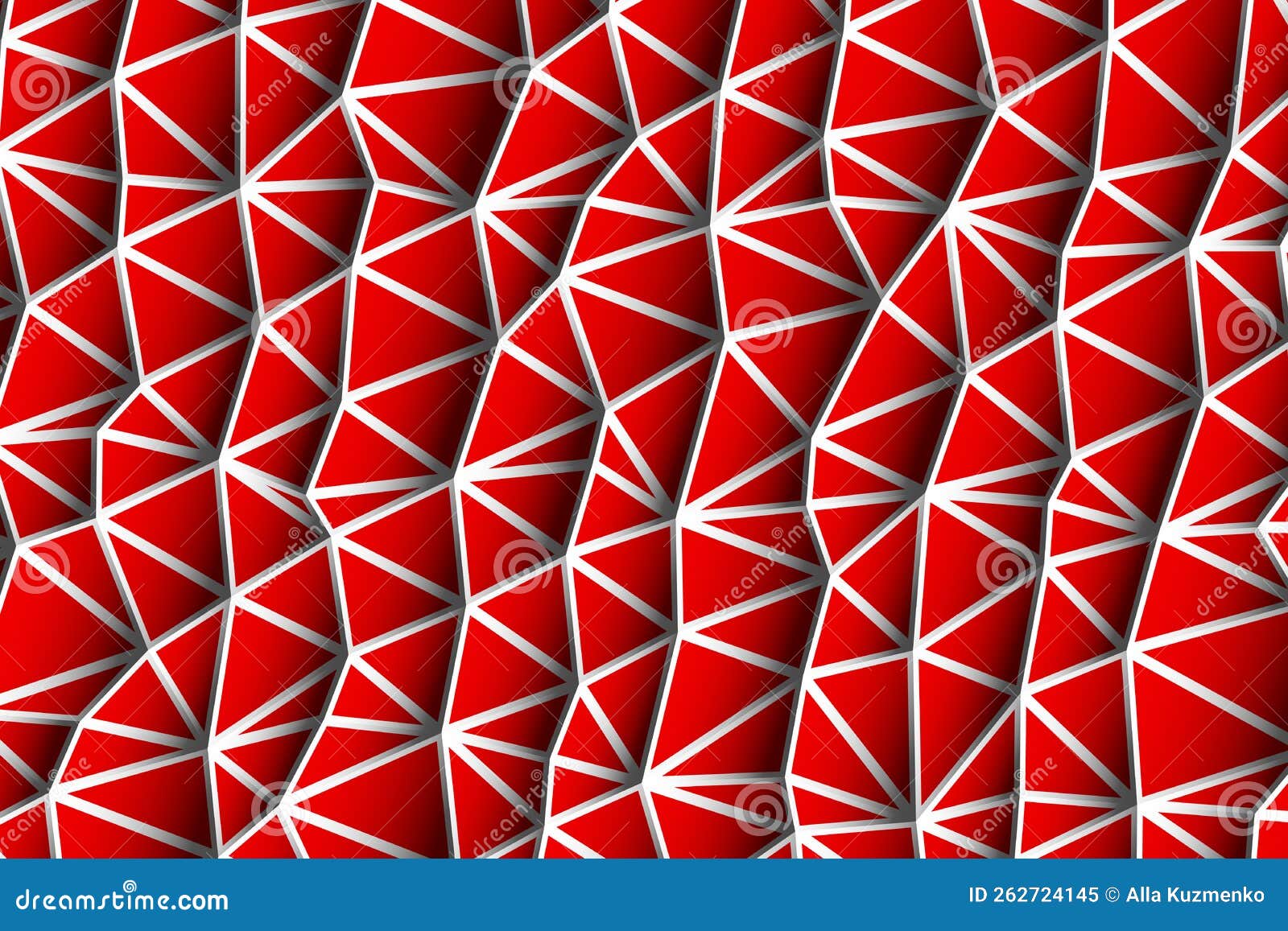 Polygonal Red and White Mosaic Background. Abstract Low Poly Vector ...