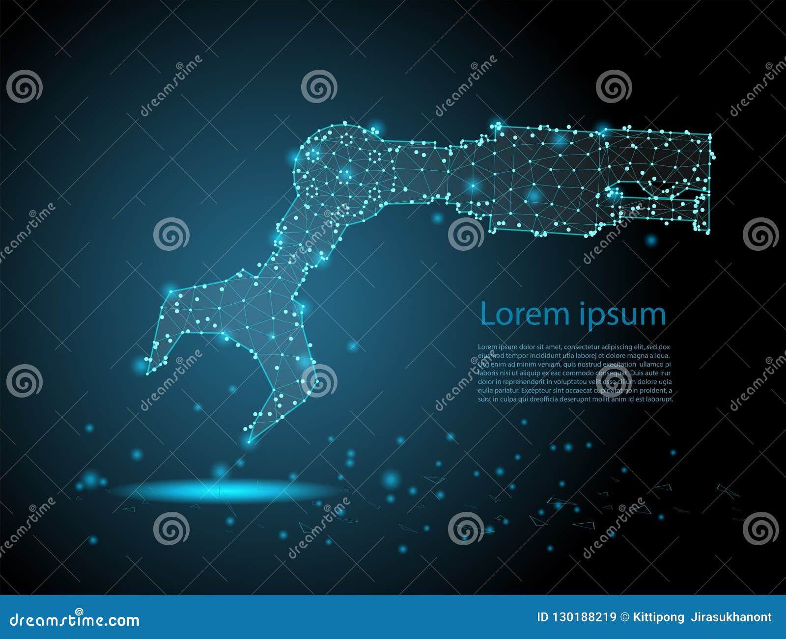 Polygonal robot arm stock vector. Illustration of polygon - 130188219