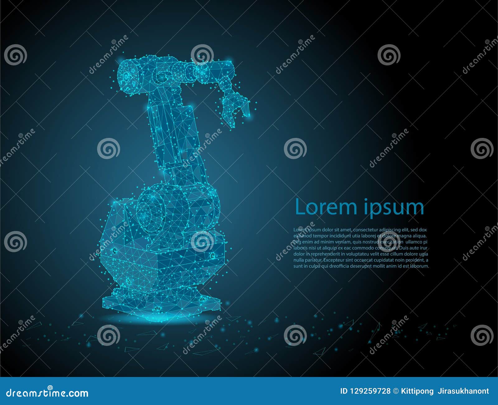 Polygonal robotic arm stock illustration. Illustration of polygon ...
