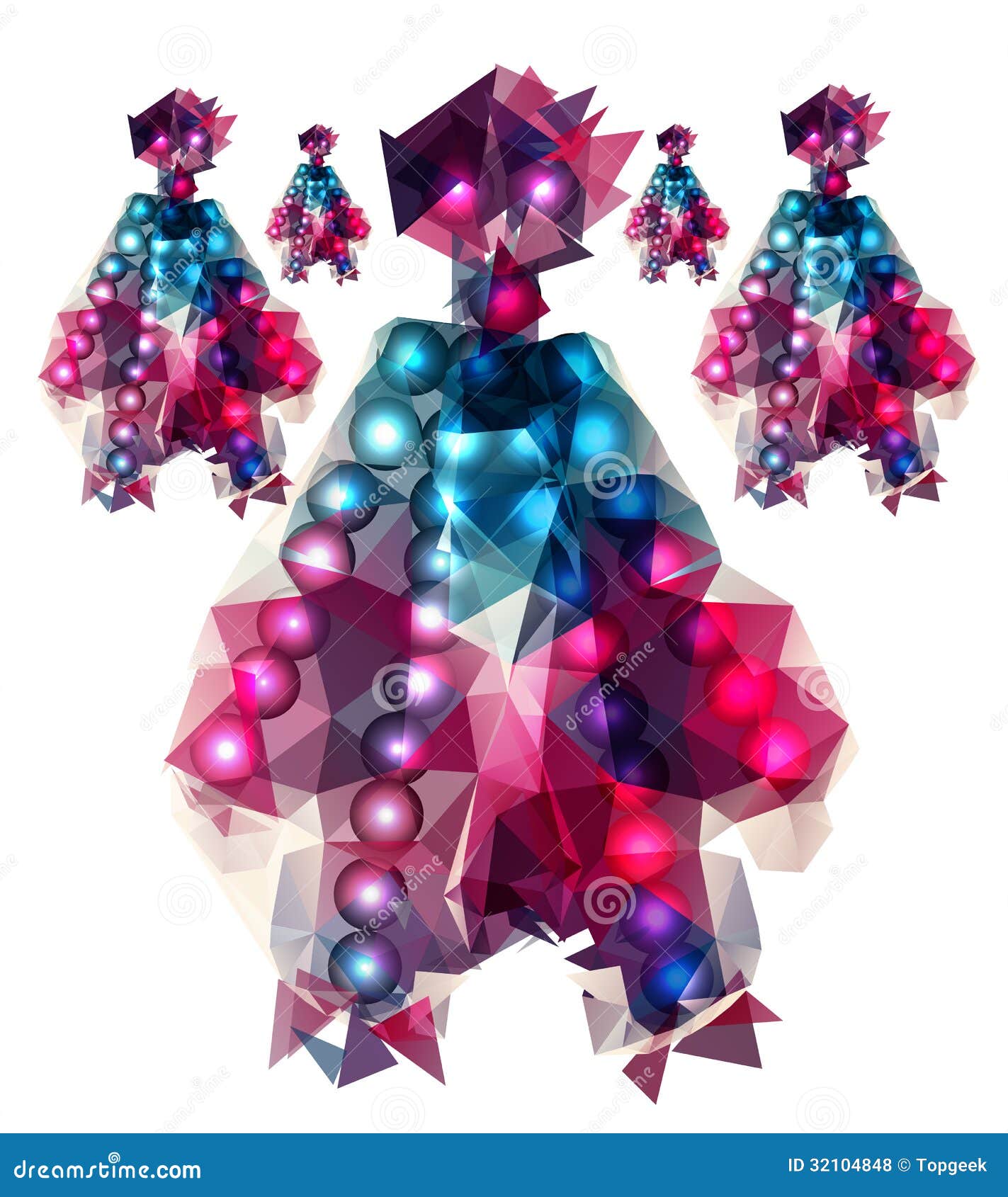 Polygonal robots stock vector. Illustration of business - 32104848