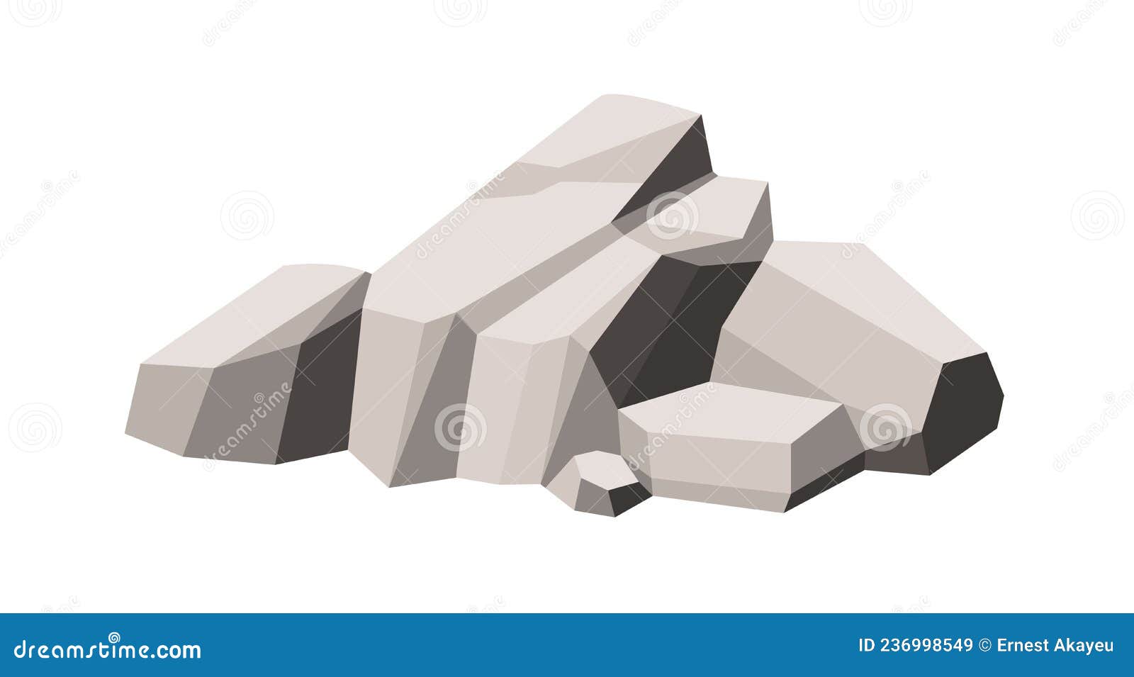 Polygonal Rocks Heap. Geometric Boulders. Big Stones with Angular ...