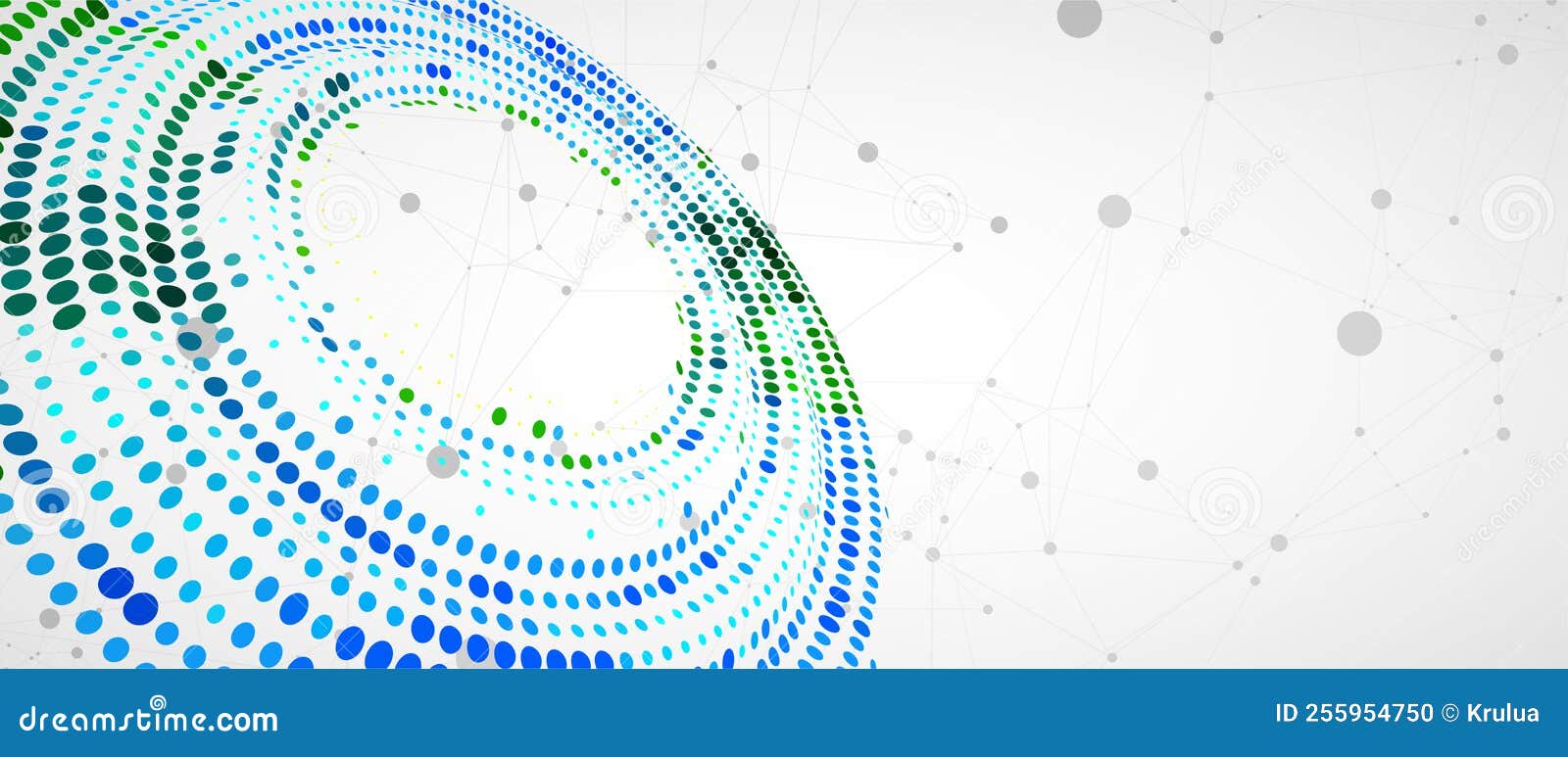 Polygonal Science Background with Connecting Dots and Lines. Halftone ...