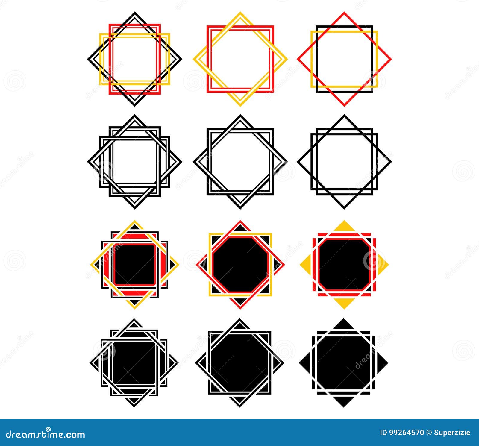 Polygonal shape decoration stock vector. Illustration of symbol - 99264570