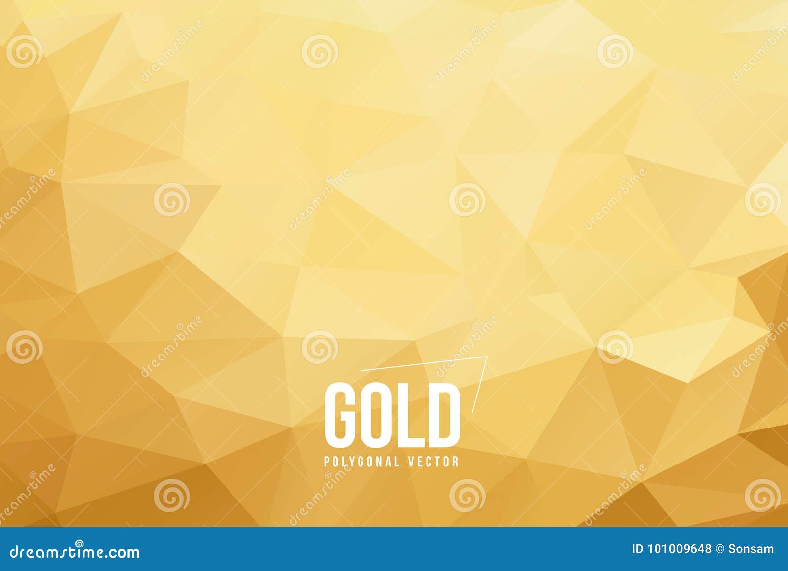 Polygonal Shapes - Gold Background - Illustration. Stock Vector ...