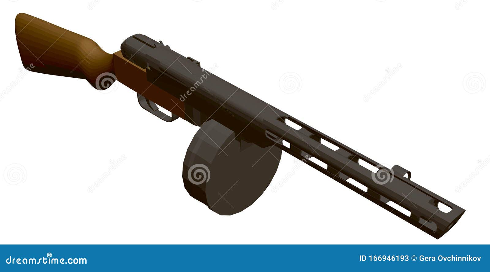 Polygonal Machine Gun Maxim. Machine Gun Isolated On A White Background ...