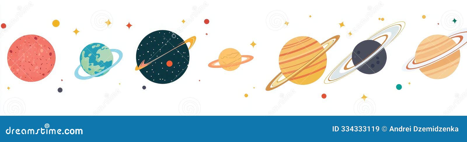 Polygonal Silhouette of Solar System Planets in Triangle Shape. Low ...